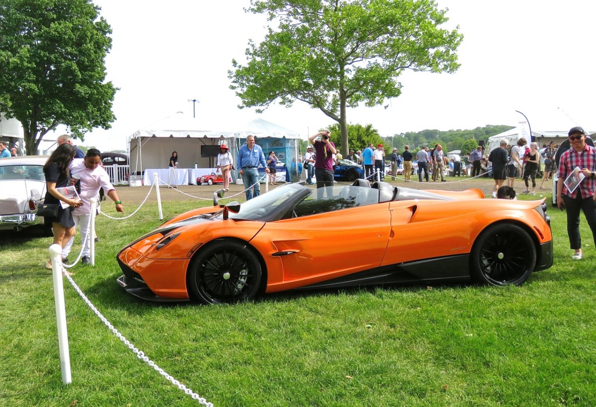 A Fire Orange Pagani Huayra Roadster at the Greenwich Concours | Mind ...